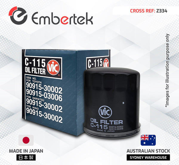 1 x VIC Japanese Oil Filter for Toyota Land Cruiser 1985 - 2007 ...