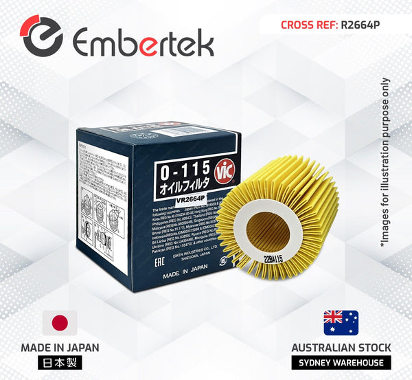 1x VIC Oil filter for Toyota Hiace/Commuter 2005-2024 TRH219W O-115 Ref ...