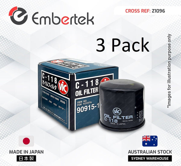 3 x VIC Japanese Oil Filters for Toyota Camry 2017 - 2024 – EMBERTEK ...