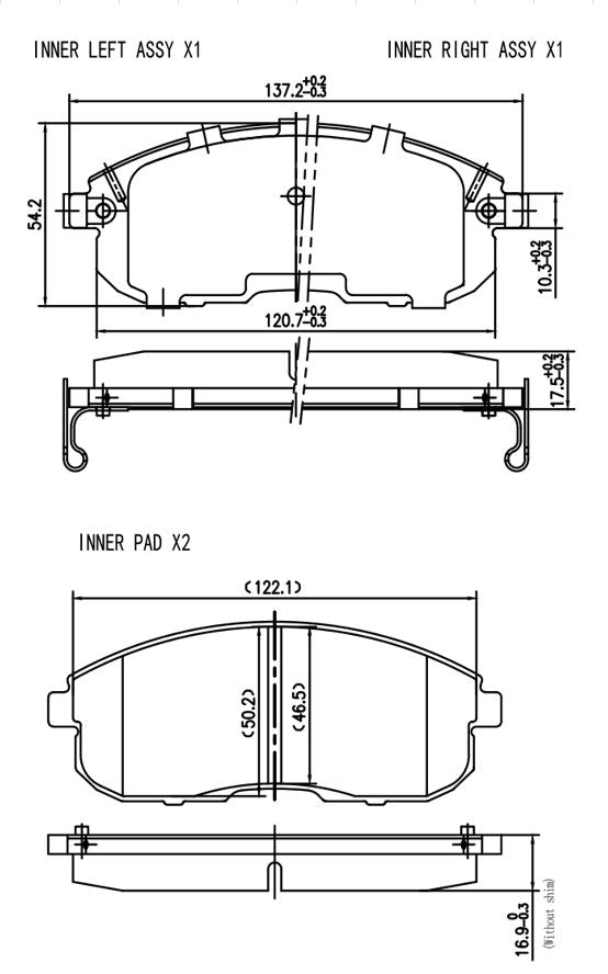 Embertek Front Brake Pads EP1187 [Cross Ref: FMSI D815] – EMBERTEK ...
