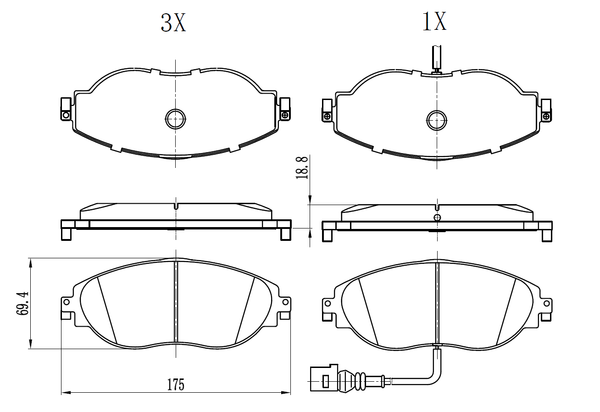 Ceramic FRONT Brake Pad Set for CUPRA FORMENTOR VZ KM 2022 - 2025 ...